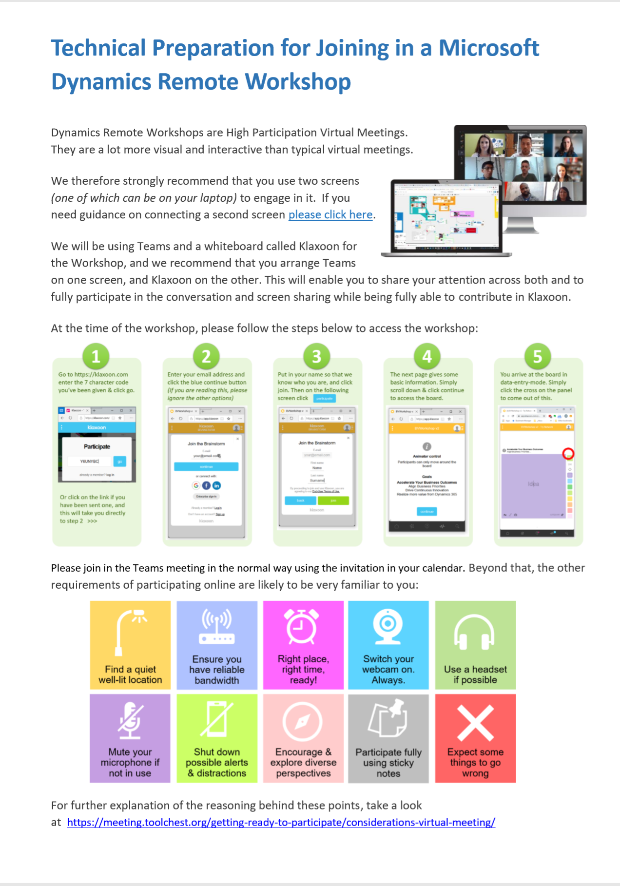 Microsoft CSM Virtual Workshop Resources – Virtual Toolchest